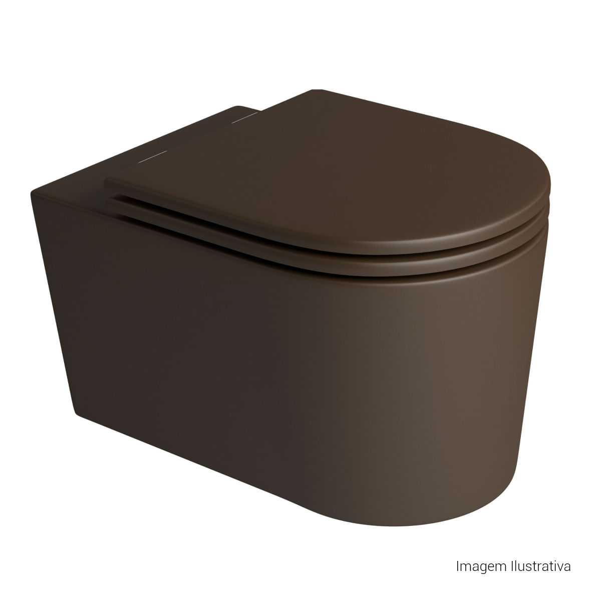 Bacia Convencional Suspensa Lk - Marrom Fosco | Deca